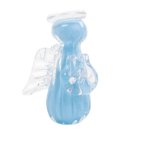Mini Anjo De Decoração Em Murano Gabriel Azul Bebê – Cristais Tavares